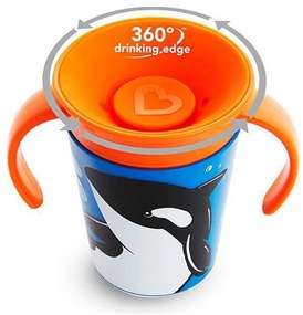 Munchkin - Juniorský hrneček WildLove 360° s oušky 177 ml Kosatka