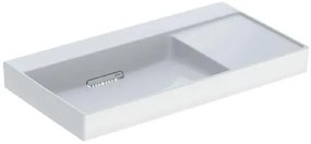 Geberit ONE - Umyvadlo 900x480x142 mm, skrytý přepad, bez otvoru pro baterii, vodorovný odtok, KeraTect, bílá 505.042.00.1