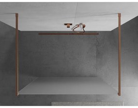 Mexen Kioto, sprchová zástěna Walk-In 120 x 200 cm, 8mm sklo námraza, měděný matný profil, 800-120-002-65-30