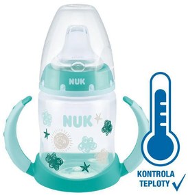 NUK First choice lahvička na učení s kontrolou teploty Zelená