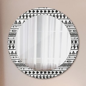 Kulaté dekorativní zrcadlo Boho minimalista fi 70 cm