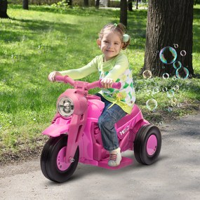 Dětská elektrická motorka AIYAPLAY, 3 kola, 6V, 3 km/h, elektrické bublinkové auto pro děti se světelnými a zvukovými efekty, věk 2-5 let, max. zátěž…