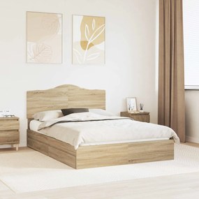 Postel s úložným prostorem se zásuvkou Sonoma dub 140 x 200 cm 3413501