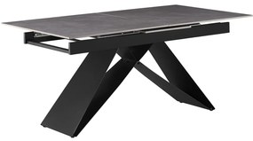 Kondela Jídelní rozkládací stůl, beton/černá, 160-200x90 cm, MAJED