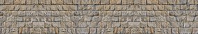 DIMEX | Fototapeta do kuchyně Zeď z kamenných bloků KI-350-251 | 350 x 60 cm | hnědá, šedá, béžová