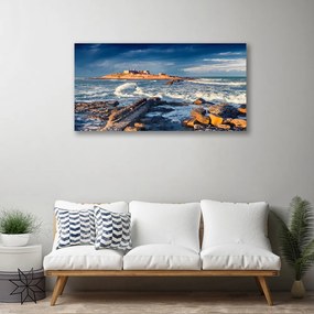 Obraz na plátně Moře Kameny Krajina 140x70 cm