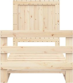 Rám postele s čelem 90 x 200 cm masivní borové dřevo 3281538