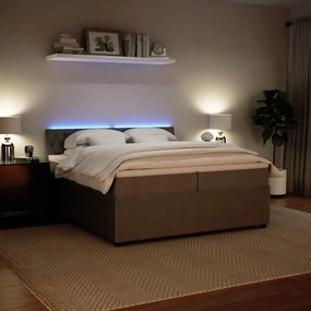 Box spring postel s matrací světle šedá 200x200 cm samet 3290136