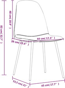 vidaXL Jídelní židle 2 ks 45 x 53,5 x 83 cm umělá kůže [325639] Barva: Černá