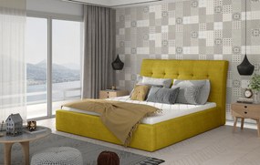 Eltap Čalouněná postel Inge Materiál a barva potahu: Omega 68 - žlutá, Rozměry (cm): 140x200