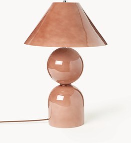 Velká stolní lampa se skleněnou podstavou a nastavitelným stínidlem Danielle