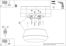Bílé papírové stropní svítidlo ø 50 cm TOP – Thoro