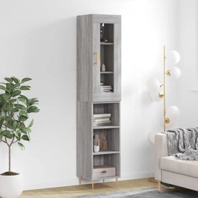 vidaXL Skříň highboard 34,5 x 34 x 180 cm kompozitní dřevo [3199354] Barva: šedá sonoma