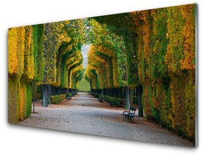 Obraz na skle Park Podzim Zahrada Příroda 125x50 cm