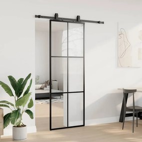 Posuvné dveře se sadou kování černé 76x205 cm ESG Glass 3375902
