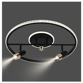NEDES LED Stmívatelné stropní svítidlo LED/60W/230V 3000-6500K černá +dálkové ovládání TA1333/B