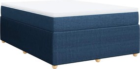 Box spring postel s matrací modrá 160x200 cm textil 3285587