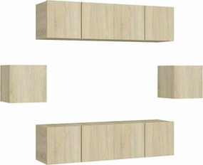 6dílný set TV skříněk dub sonoma kompozitní dřevo 3078997