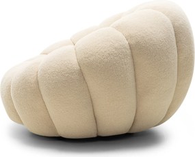 Designové relaxační křeslo VENEZIA 100 cm bouclé béžové