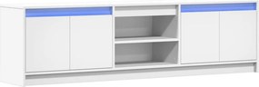 TV skříňka s LED bílá 180 x 34 x 50 cm kompozitní dřevo 3307912