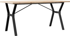Jídelní stůl s Y rámem 140 x 80 x 75,5 cm borové dřevo a ocel 3282786