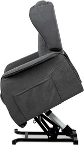 Polohovací křeslo šedé, elektrické TV-1190 GREY2