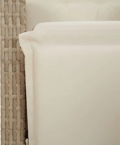 9dílný zahradní bistro set s poduškami béžový polyratan 3276942