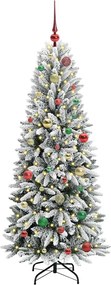 Umělý vánoční stromeček Bílá 150 cm PVC, plast, ocel a PE 3396041