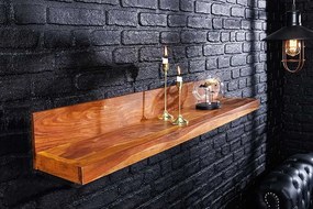 Designová nástěnná police Medan z masivu Sheesham 80cm