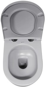 Isvea Isvea, INFINITY závěsná WC mísa, Rimless, 36,5x53cm, stone grey, 10NF02004-2V