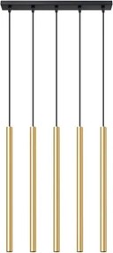 Závěsná lampa SOLLUX PASTELO 5L leštěné zlato G9 5x8W bez žárovky SL.1198