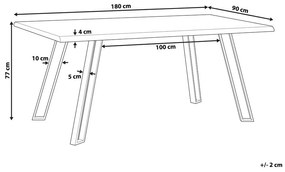 Jídelní stůl 180 x 90 cm GRAHAM světlé dřevo Beliani