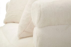 Designová pohovka Harmony 133 cm bílá / zlatá
