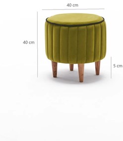 Atelier del Sofa Taburet Lindy Puf - Green, Zelená