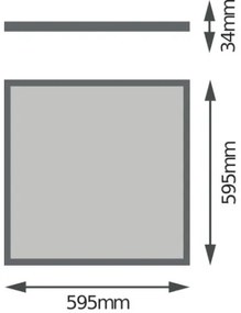 LED panel LEDVANCE 4in1 600x600mm 32W/3000K teplá bílá