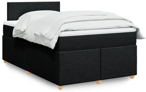 Box spring postel s matrací černá 120x190 cm textil 3286614