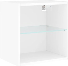 5dílná obývací stěna s LED osvětlením bílá kompozitní dřevo 3216697