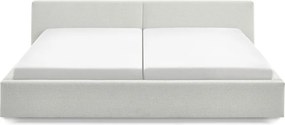 Bílá čalouněná dvoulůžková postel s úložným prostorem s roštem 200x240 cm Cube – Meise Möbel