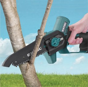 Pila řetězová aku jednoruční SHARE20V, 13cm, BRUSHLESS, bez baterie a nabíječky, EXTOL INDUSTRIAL 8791923