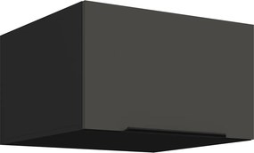 ARIA pe | horní skříňka 60 NAGU-36 1F výklopná | 60 cm | HLUBOKÁ | ANTI FINGERPRINT povrch | černá/šedá grafit