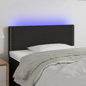 Čelo postele s LED černé 80 x 5 x 78/88 cm textil 3121448