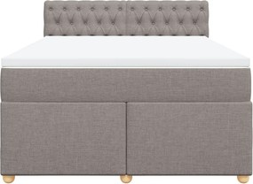 Box spring postel s matrací taupe 140x200 cm textil 3286714