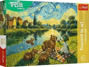 TREFL Puzzle Krmení kapybar / 100 dílků / 41 x 27,5 cm