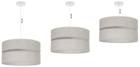 Závěsné svítidlo Jen, 1x světle béžové textilní stínítko, (fi 40 cm), w