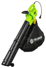 Fieldmann FZF 4030-E Zahradní vysavač Příkon 3000 W, 3 funkce: foukání, drcení, vysávání, Sací výkon 10,7 m3/min, Plynulý rozběh motoru, Ocelový
