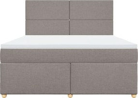 Box spring postel s matrací taupe 180x200 cm textil 3293656