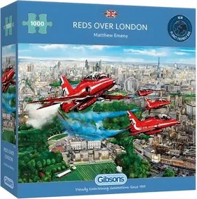 GIBSONS Puzzle Red Arrows nad Londýnem / 1000 dílků / 68 x 49 cm