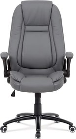 Kancelářské křeslo, houpací mechanismus, šedá ekokůže, KA-G301 GREY
