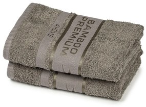 4Home Bamboo Premium ručník šedá, 50 x 100 cm, sada 2 ks