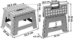 Skládací židle AMIGO šedá velikost M